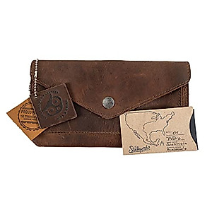 Hide & Drink, Large Female Wallet Handmade from Full Grain Leather - Bourbon Brown