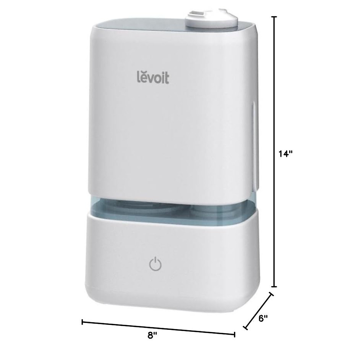 LEVOIT 4L Humidifiers for Bedroom Large Room & Essential Oil Diffuser, Ultrasonic Quiet Cool Mist for Baby, Plants, Last up to 40Hours, Dual 360° Rotation Nozzles, Handle Design, Auto Shut Off, Blue