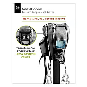 Clever Cover for LCI Jack by Trailersphere Custom Electric Tongue Jack Cover for Trailer, RV, Camper, Chains Holder, Plug Protector, Sun and Waterproof (LCI Jack Cover)