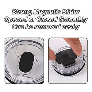 Magnetic Coffee Cup Replacement Lid Compatible with Yeti, Splash-proof Coffee Cup Lid Seal and Magnet, Easy to Clean Coffee Cup Lid Compatible with Yeti 6 oz and 8 oz,2PCS