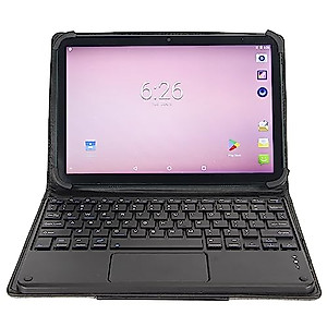 Mavis Laven HD Tablet, Gaming Tablet 3 Card Slots 10.1 Inch FHD Dual Camera with Keyboard for Business (US Plug)