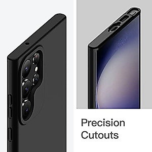 JETech Slim Fit Case for Samsung Galaxy S23 Ultra 5G 6.8-Inch, Soft TPU Thin Protective Phone Cover with Matte Finish, Shockproof (Black)