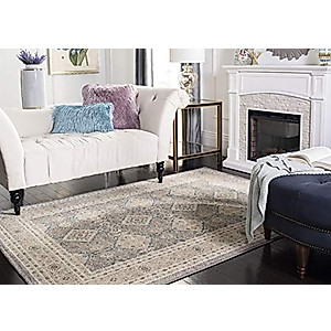 SAFAVIEH Sofia Collection 9' x 12' Light Grey/Beige SOF366B Vintage Oriental Distressed Non-Shedding Living Room Bedroom Dining Home Office Area Rug