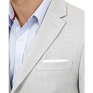 Tommy Hilfiger Mens Conrad Slim Fit Suit Separate Two-Button Blazer Gray 42R