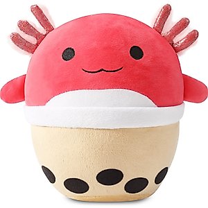 Axolotl Boba Plush, 10" Cute Axolotl Boba Stuffed Animal Toy Bubble Tea Plushie Doll Pillow for Kids Gift, Boys and Girls Party Favor Home Decoration