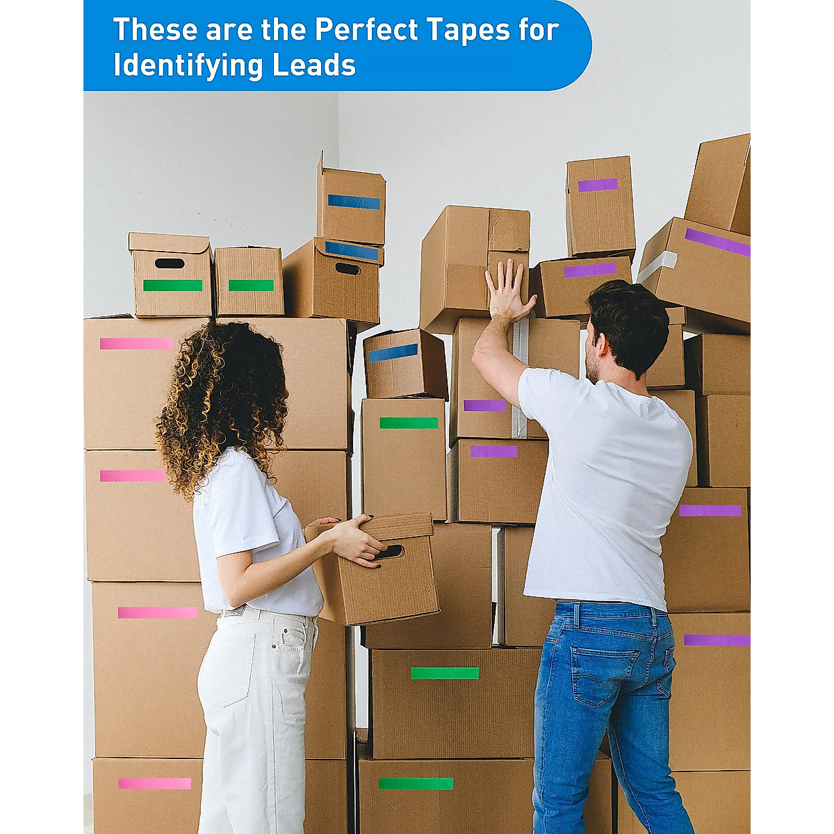 XEHAHOSH 4 Rolls Colored Duct Tape, Multi Use Water Pipe Tape, Waterproof Duct Tape, Multifunctional Tape for Handicrafts and Art, Make Use of No Residue, Easy to Tear by Hand, Great for Packaging.