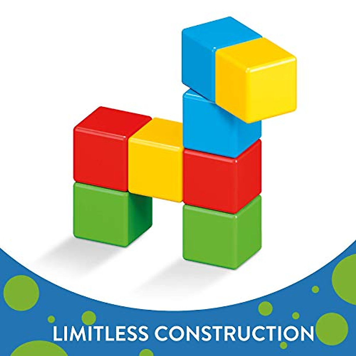 Geomag Premium Swiss-Made MagiCube 8-Piece Magnetic Stacking Cubes Building Set, Toddlers & Kids Ages 1-5, STEM Educational Toy, Creativity, Imagination, Early Learning Fun, Crystal Packaging