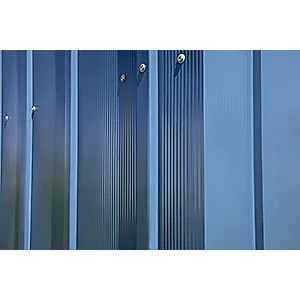 Arrow Classic Steel Storage Shed, 10x14, Blue Grey