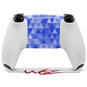 WraptorSkinz Skin Wrap compatible with Sony PS5 DualSense Controller Triangle Mosaic Blue (CONTROLLER NOT INCLUDED)