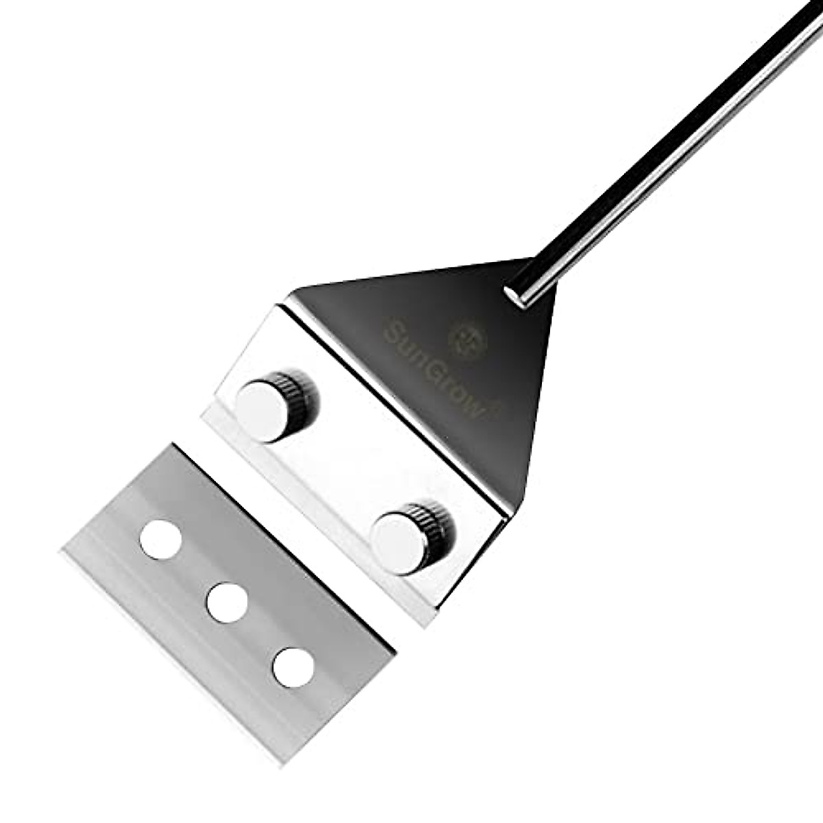 SunGrow Blade Refills for Aquarium Scraper, Stainless Steel, Razor-Sharp Blade, Suitable for Glass Aquariums, 10 Blades per Pack