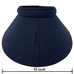 PRO.FASHION Women's Summer Sun UV Protection Visor Wide Brim Clip on Adjustable Stylish Beach Pool Golf Cap Hat (Navy)