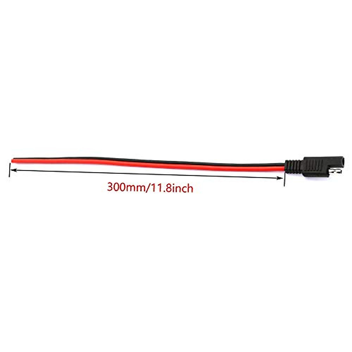 Meiyangjx SAE Connector Extension Cable, SAE Quick Connector Disconnect Plug SAE Automotive Extension Cable, Solar Panel SAE Plug (2Pack-30cm/1ft)