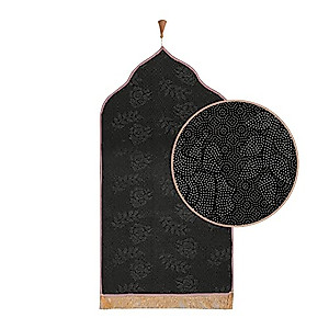 QQXX Prayer Blanket,Thick Soft Velvet Turkish Design,Luxury Prayer mat Rug for Men and Women,Portable Travel Prayer mat,Simple Pocket Prayer Rug,Great Islamic Ramadan Gift (Pink), Pink