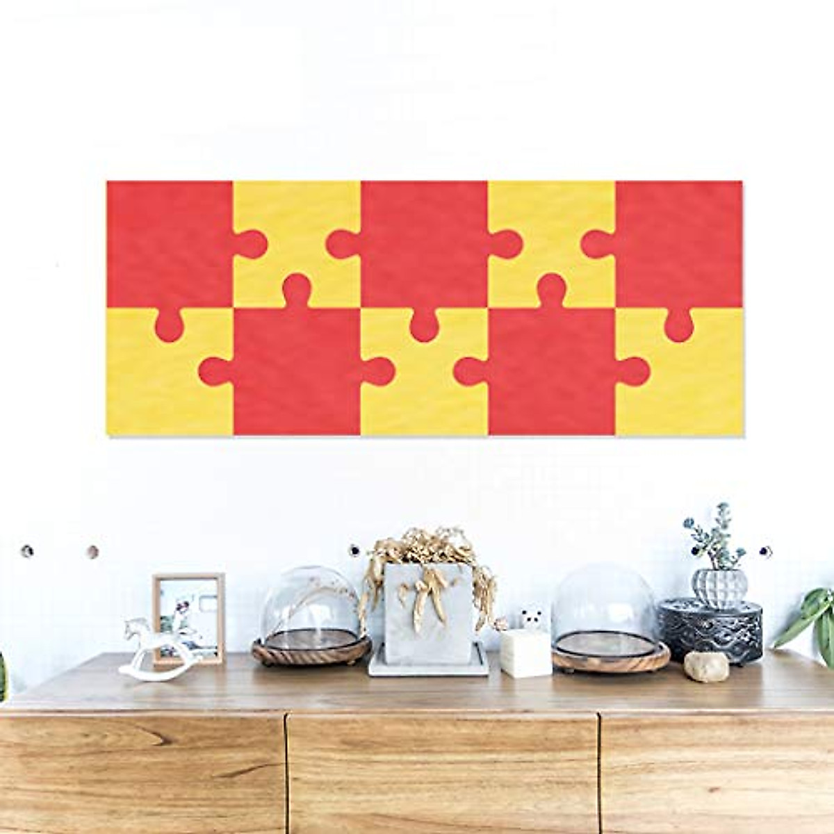 Puzzle Felt Message Board, DIY Cork Board Photo Wall, Bulletin Board/Message Board self-Adhesive Wall Sticker