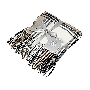 Blankets - Decorative Classic Blanket - Buffalo Plaid Throw Blanket - Comfortable and Ultra-Soft - Lightweight & Indoor Outdoor Blanket - Ideal for Living Room, Couch, Travelling Good for All Seasons