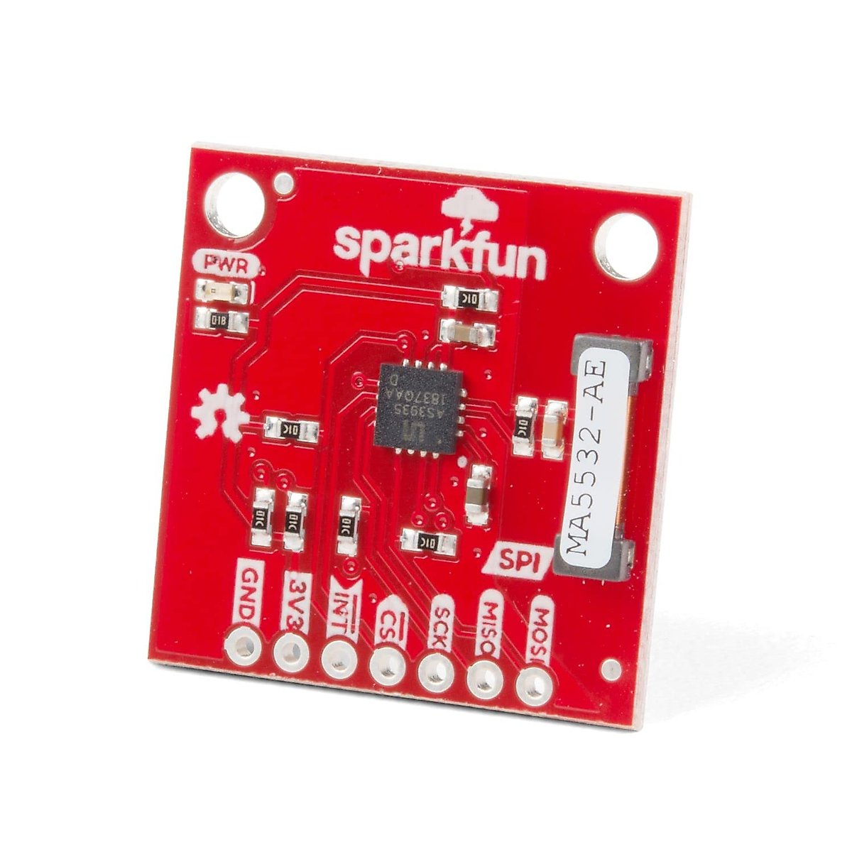 SparkFun Lightning Detector - AS3935 Add Lightning detection to your weather station Programmable detection level Distance to storm estimator Indoor-Outdoor setting SPI Interface 3.3V logic Small size
