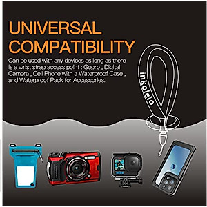 inkolelo Waterproof Phone case Floating Wrist Strap -Bright Orange