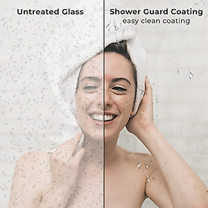 Single Swing Hinge Glass Shower Door Ravello Series 28"x80" with Matte Black Finish - 3/8" Tempered Glass with Smart Guard Easy Clean Coating - Frameless Hinge Shower Door by Fab Glass and Mirror