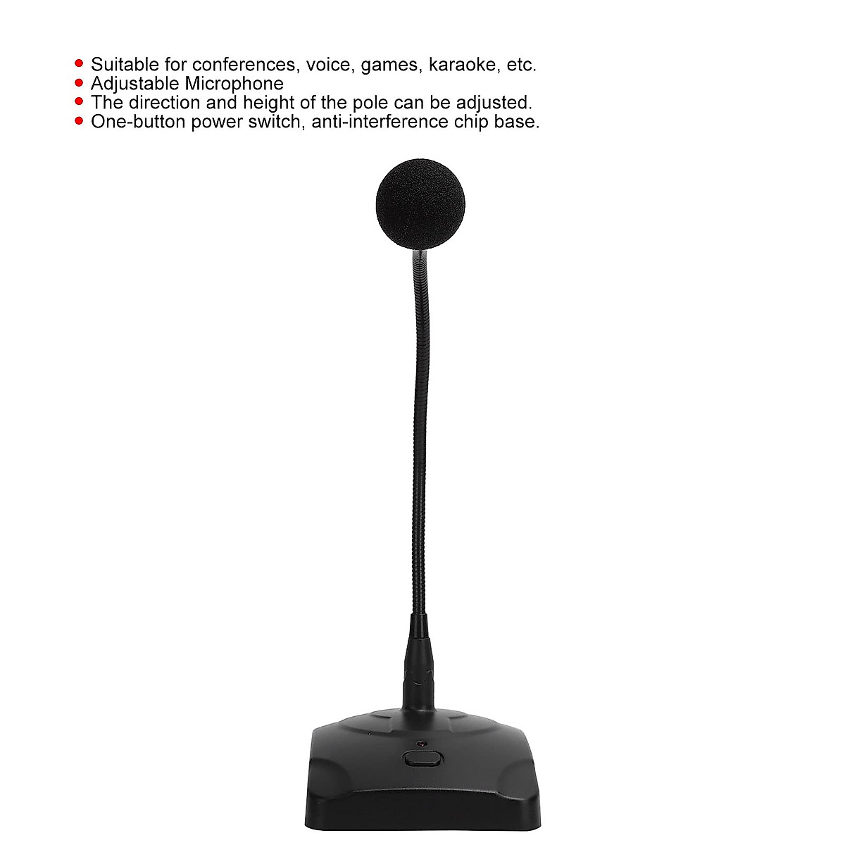 Tefola Wired Conference Microphone Wired Microphone Conference with 5m XLR Cable Gooseneck Type Microphone for Computer