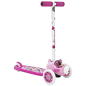 Huffy Disney Minnie Mouse Toddler Scooter, Ideal for Ages 3+, 3 Wheels, Wide Pink Deck with Minnie Mouse Graphics, Easy-Balance Scooter, Durable, Safe and Comfortable