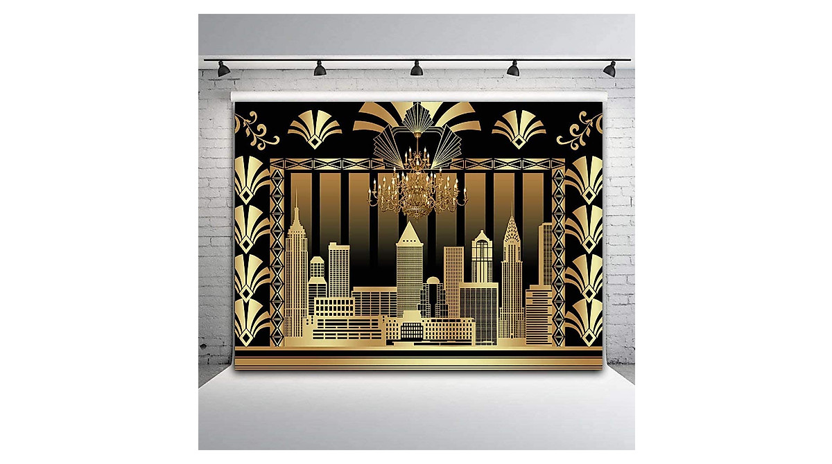 Fanghui 7x5ft Gatsby Photography Backdrop Retro 1920s Style