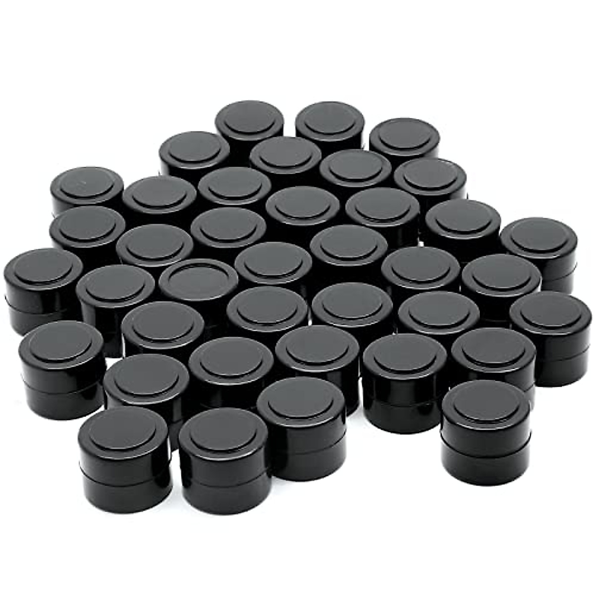 suiwotin 150pcs 2ML Silica Gel Containers, Non-Stick Wax Containers, Multi Use Storage Jars for Wax, Oil Concentrate (Black)