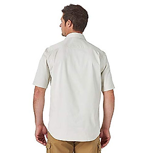Wrangler Authentics Men's Weather Anything Short Sleeve Woven Shirt, Pelican, Medium