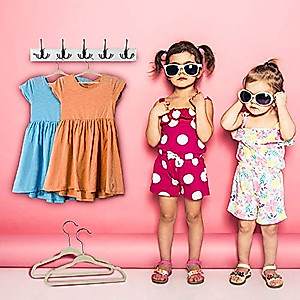 Utopia Home Kids Velvet Bulk Hangers - Small Clothes Hanger - Non Slip - Space Saver - Ivory Color (Bulk Pack of 100)