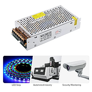 BTF-LIGHTING AC100-240V to DC12V16.5A Max198W Switching Power Supply Device Transformer Adapter Converter for LED Strip Module,CCTV Camera,Security System,Radio,Cats