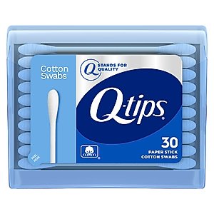 Q-tips Swabs Travel Pack,30 Count, Pack of 1 blue