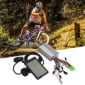 Kadimendium Electric Motor Controller Kit, Easy Install Heat Dissipation Reliable 24/36/48V 350W Motor Controller for Electric