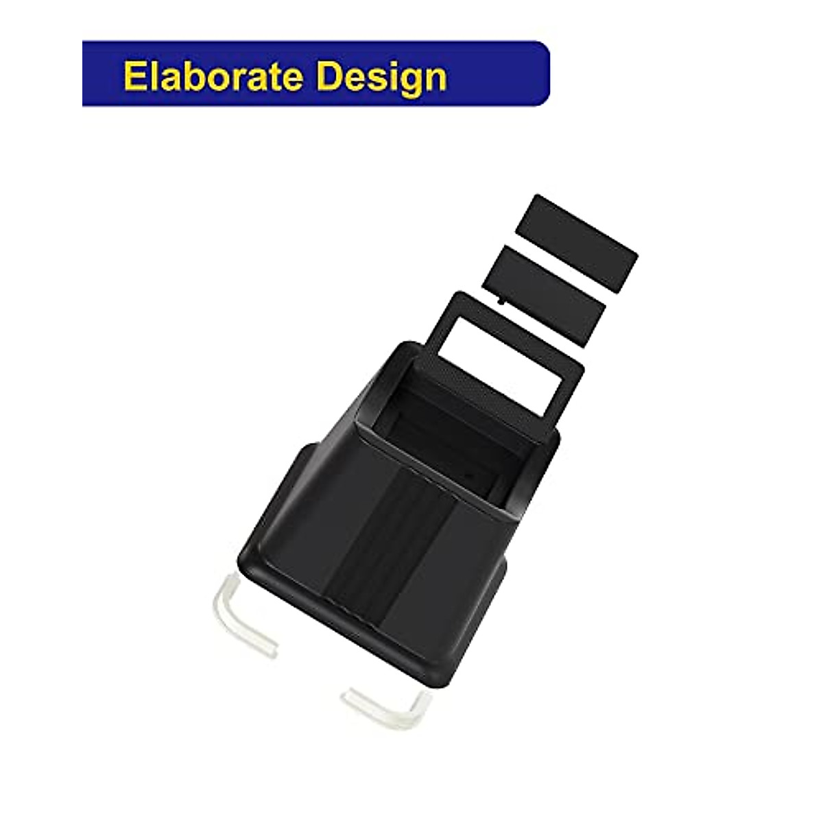 Nachell Bed Furniture Risers 4 Pack Bed Lift Risers Elevation in Height 3" Heavy Duty Rectangle Riser Blocks for Caster Wheels or Posts of Bed Table Couch Support up to 2500 lbs. (Black, 3 Inch)