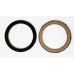 Nippon America 8 Pieces 6.5 Inch MDF Wood Speaker Spacer Rings with Black Carpet 4 Pairs -RING-065Cbk