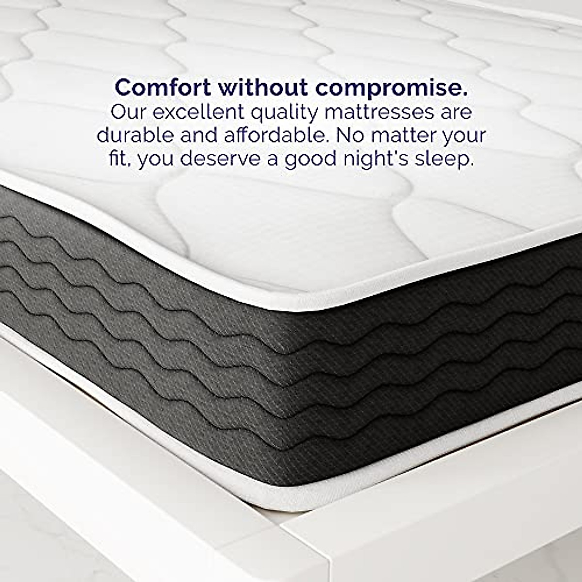 Signature Sleep Italian Made Vitality 8" Independently Encased Coil with Charcoal Infused Memory Foam Hybrid Mattress, Full Size