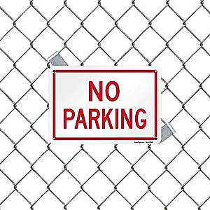 SmartSign 7 x 10 inch “No Parking” Metal Sign, 40 mil Aluminum 3M Laminated Engineer Grade Reflective Material, Red and White