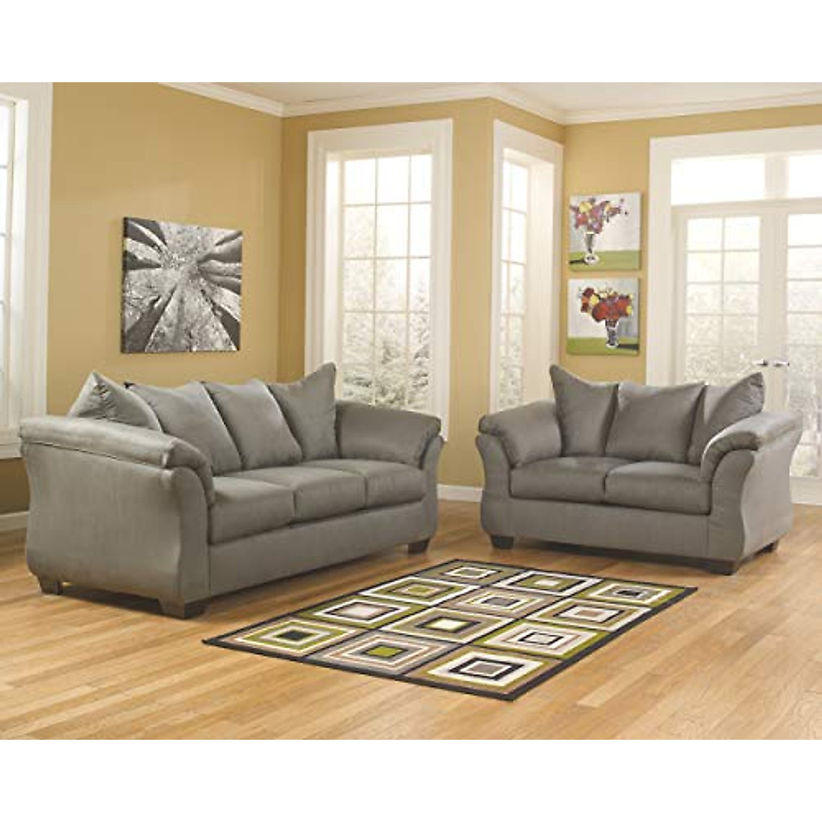 Signature Design by Ashley Darcy Casual Plush Sofa, Grayish Brown