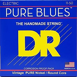 DR Strings Pure Blues Pure Nickel Wrap Round Core 11-50