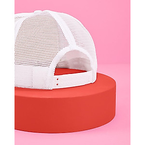 xo, Fetti Bachelorette Bride White Trucker Hat - Detachable Veil | Bach Party Decorations, Pearl Bride to Be Head Accessory, Bridesmaid Gift, Engagement Party Supplies, Cute Garden Party Cap