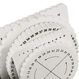 BILLIOTEAM 5 Pieces Braiding Disk Round Square Kumihimo Beading Cord Disc Braiding Braided Plate DIY Bracelet Loom Weaving Board (Round/Square Plate, White)