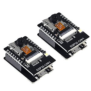 Diitao 2PCS ESP32-CAM-MB WiFi Bluetooth Board + Micro USB to Serial Port CH340G 4.75V-5.25V with OV2640 2MP Camera(ESP 32 CAM MB)
