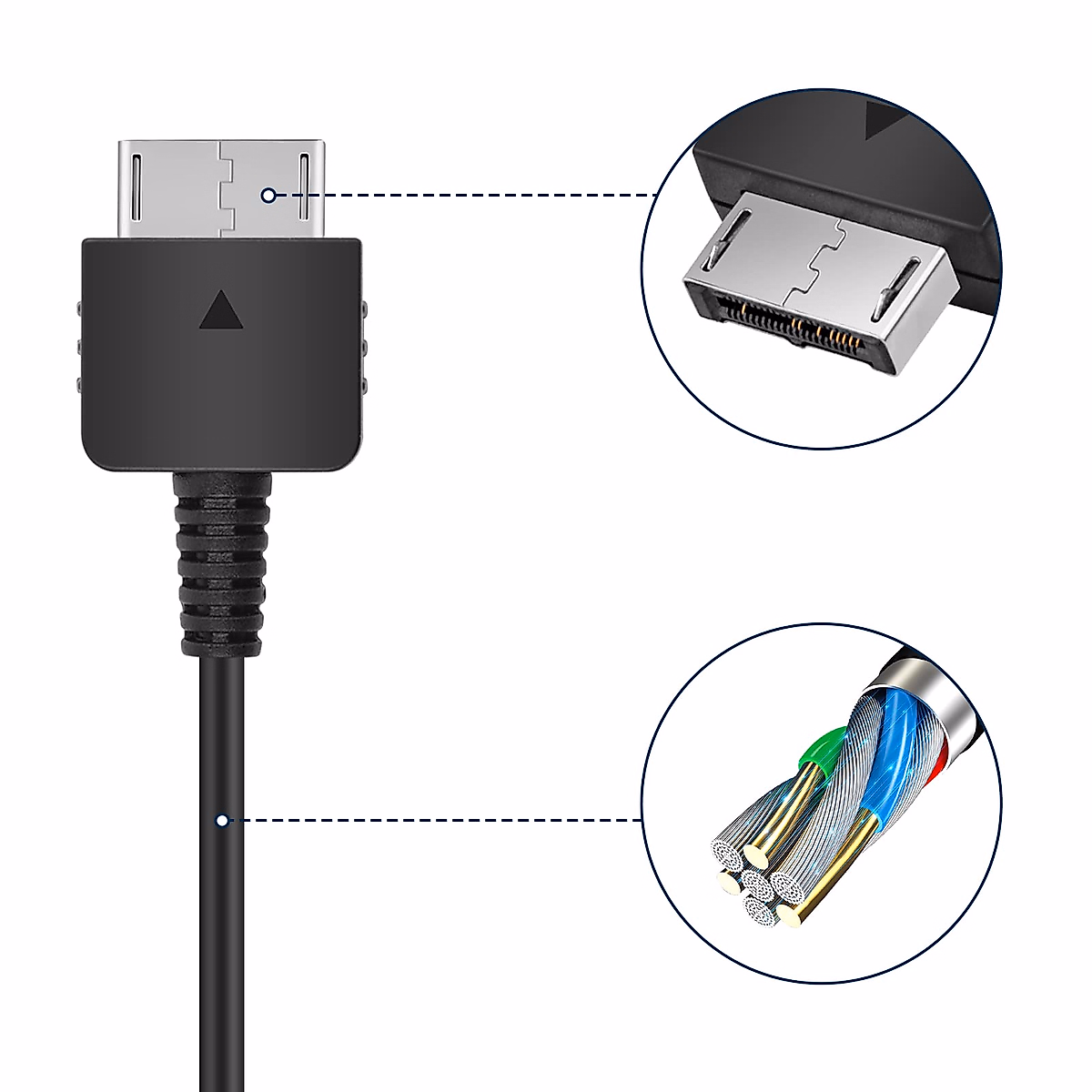 Lusgawer PS Vita Charger Cable USB Data & Charger Cord, 3.3 ft Replacement PSV 1000 Cable