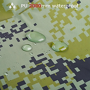 Azarxis Hammock Camping Tarp Rain Fly, Waterproof Tent Footprint Shelter Canopy Sunshade Cloth Picnic Mat for Outdoor Awning Hiking Beach Backpacking - Included Guy Lines & Stakes (Camouflage)