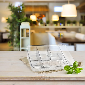 Toughty Drawer and Desk Organizer Tray with 8 Compartments Clear Acrylic for Makeup Organizer for Vanity, Drawer Organizers Office, Office Desk Accessories Desk Organizer Tray