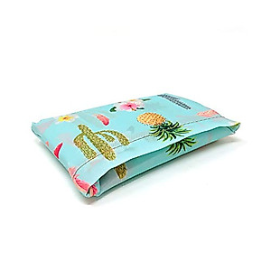 Bowbear Foldable Nylon Reusable Shopping Grocery Bag, Flamingos & Succulents