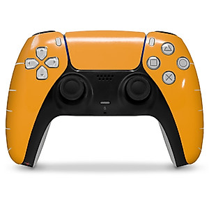 WraptorSkinz Skin Wrap compatible with Sony PS5 DualSense Controller Solids Collection Orange (CONTROLLER NOT INCLUDED)