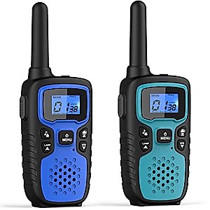 Walkie Talkies for Adults-Wishouse 2 Way Radio Long Range,Hiking Accessories Camping Gear Toys for Kids with Flashlight,SOS Siren,NOAA Weather Alert Scan,VOX,22 Channel,Easy to Use(No Battery Charger)