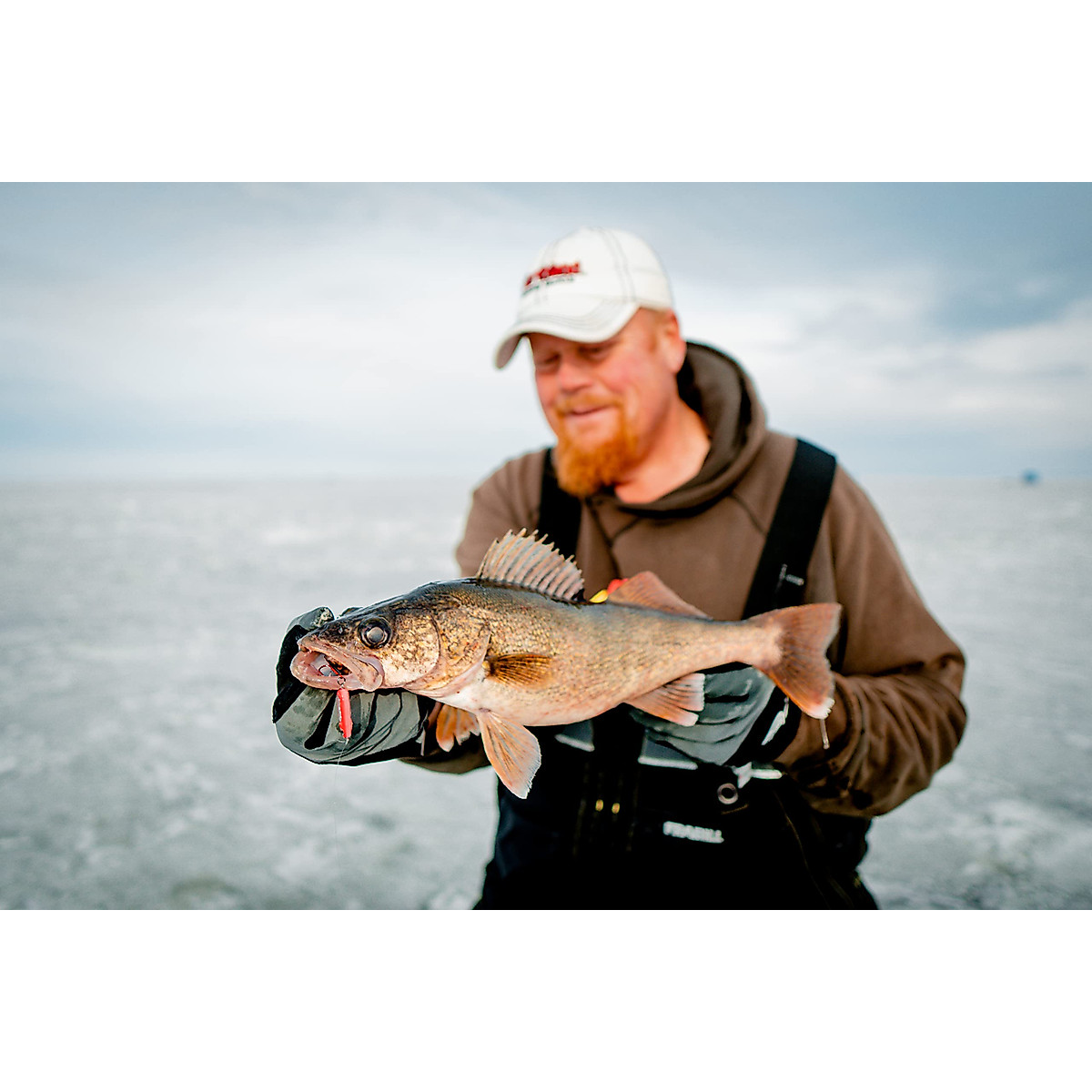 Northland Fishing Tackle Glass Buck-Shot Ice Fishing Jigging Spoon, Glo White, 3/32 Oz for Walleye, Perch, and Crappie