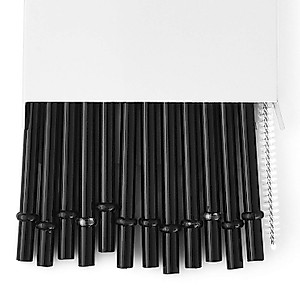 ALINK 13 inch Extra Long Reusable Plastic Black Straws, 12-Pack Tumbler Straws for Stanley Cups, 1 Gallon, 64 oz 40 oz 32 oz Water Bottles, Pack of 12 with Cleaning Brush