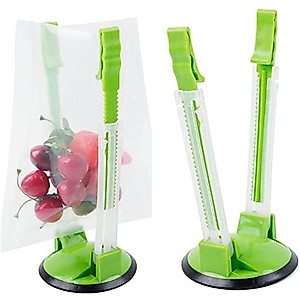 Baggy Rack Hands-Free Clip Food Storage Freezer Baggy Holder,Bag Holder For Plastic Bags Stand
