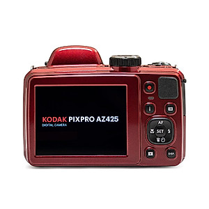 Kodak PIXPRO Astro Zoom AZ425 20MP Digital Camera (Red) Bundle with 32GB Card and Rechargeable Battery and Charger Kit (3 Items)